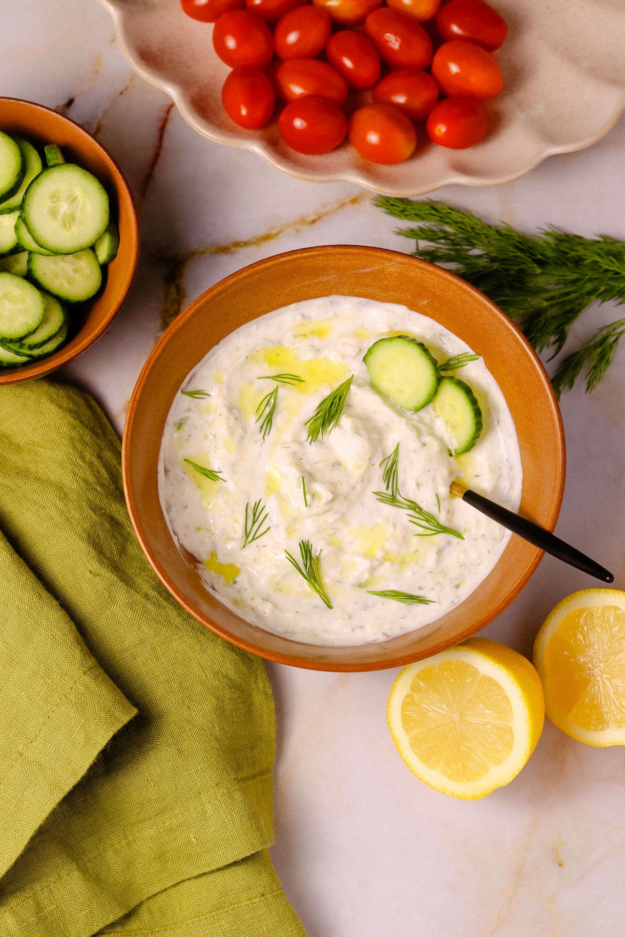 Easy Homemade Tzatziki Sauce - Lina Cooks Clean